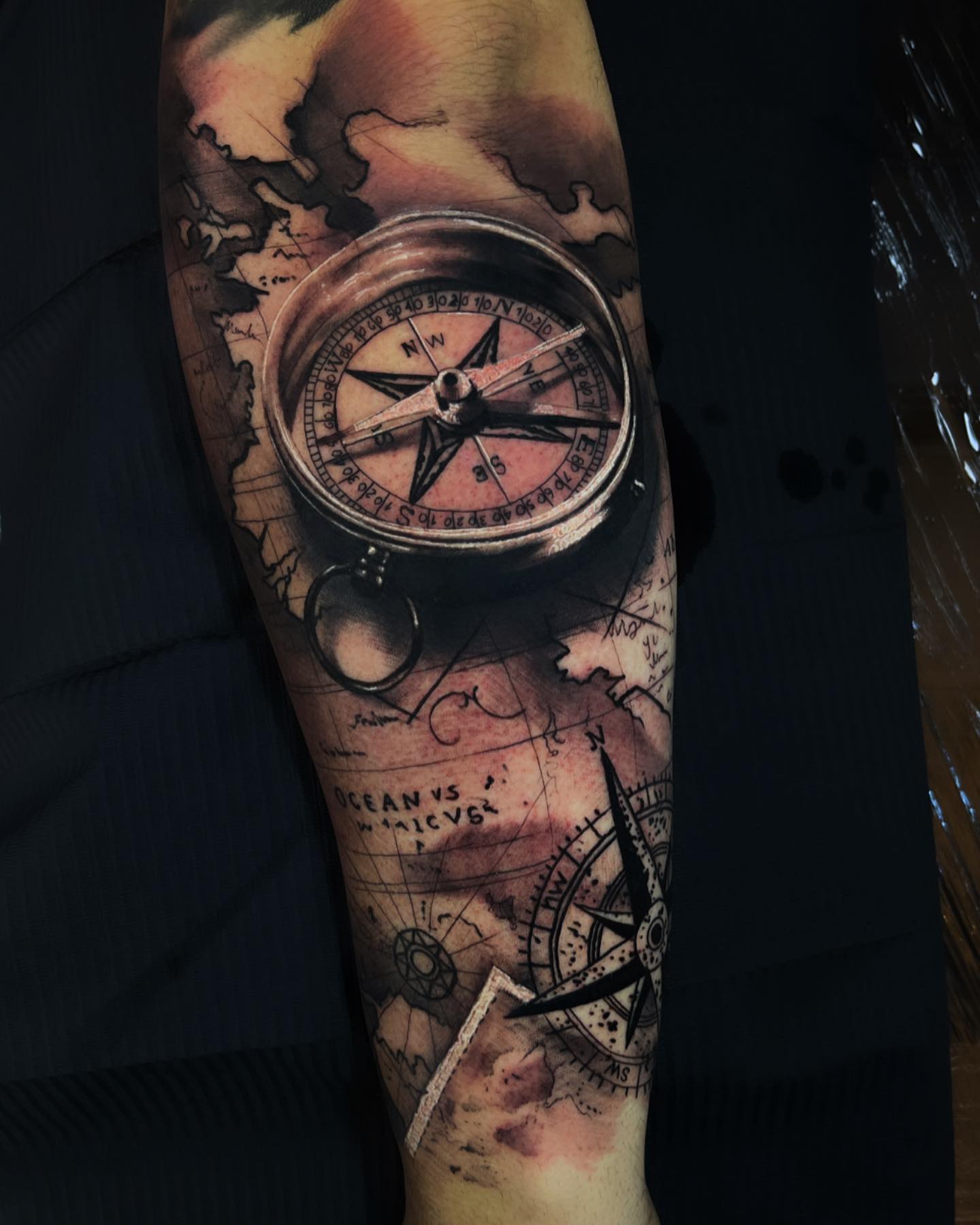 Desenho De Tatuagem De Bussola Tradicional