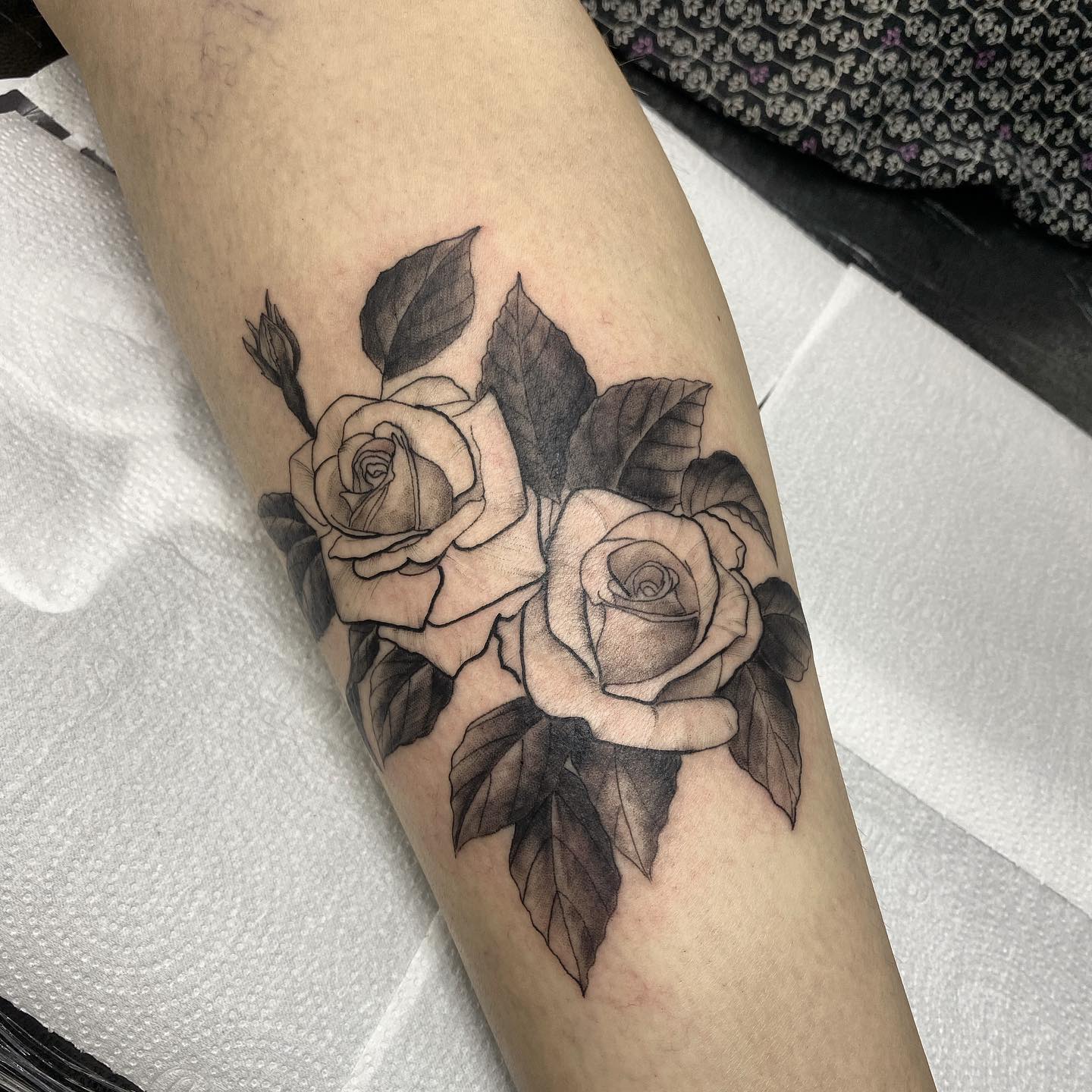 Tatuagem De Rosa Tradicional Preto E Branco Tatuagem De Rosa Preta E