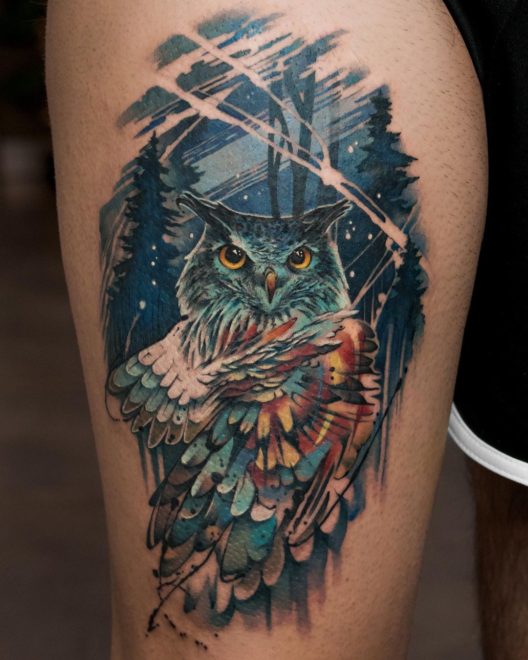 Coruja Rosa Tattoos